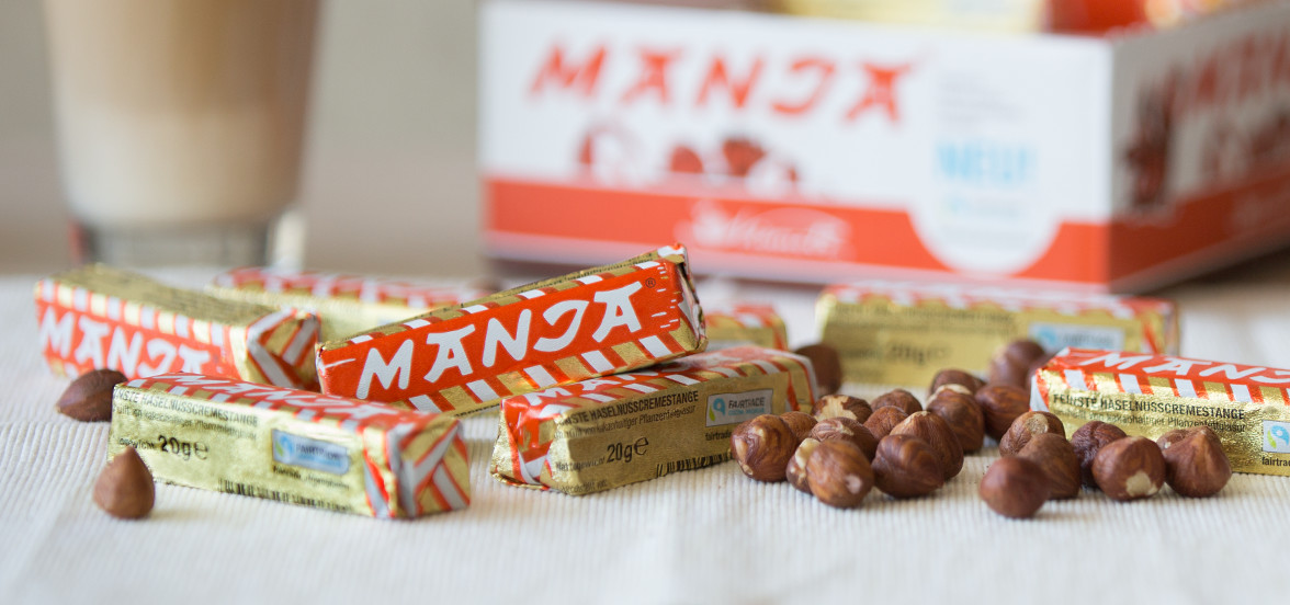 Manja | Haselnuss-Creme-Riegel mit Kakaoglasur | Niemetz